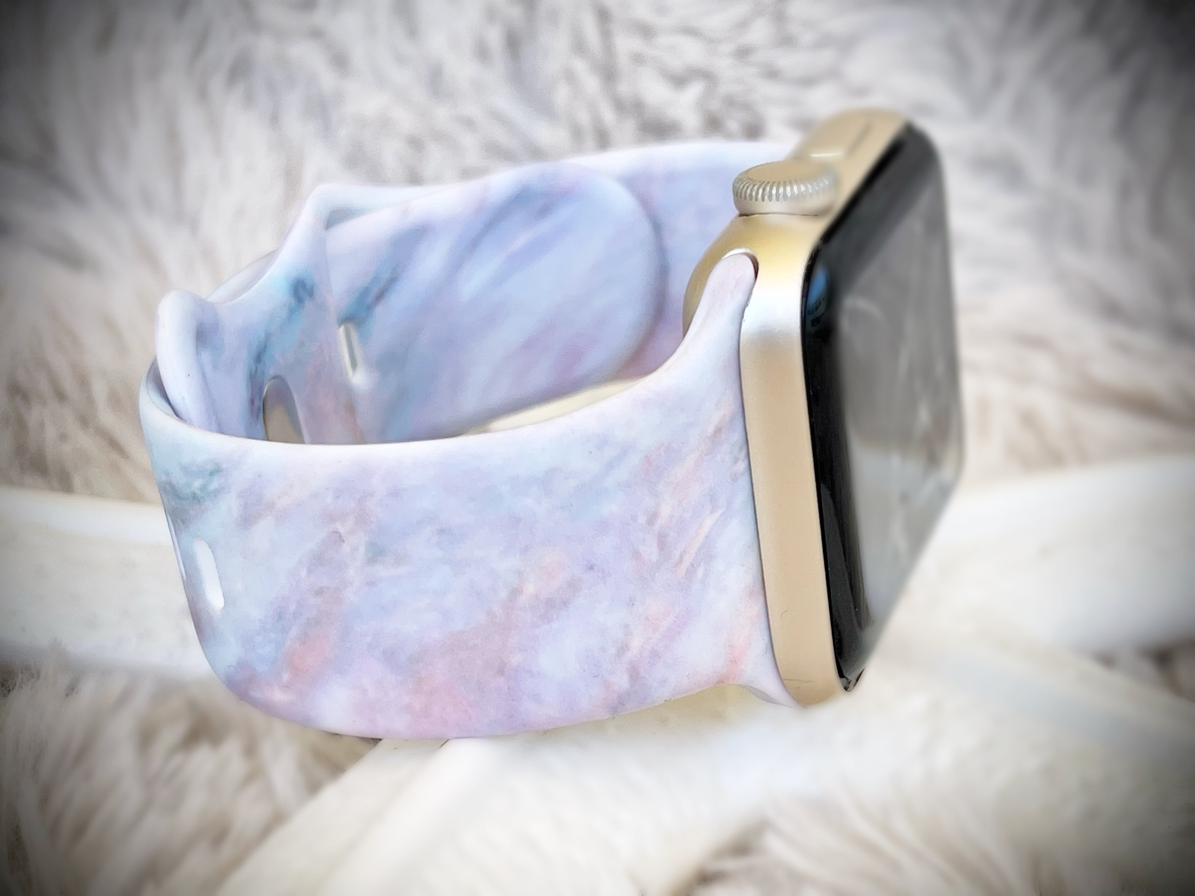 Cacha Silicone Design Band - Pastel Marble – Cacha & Co