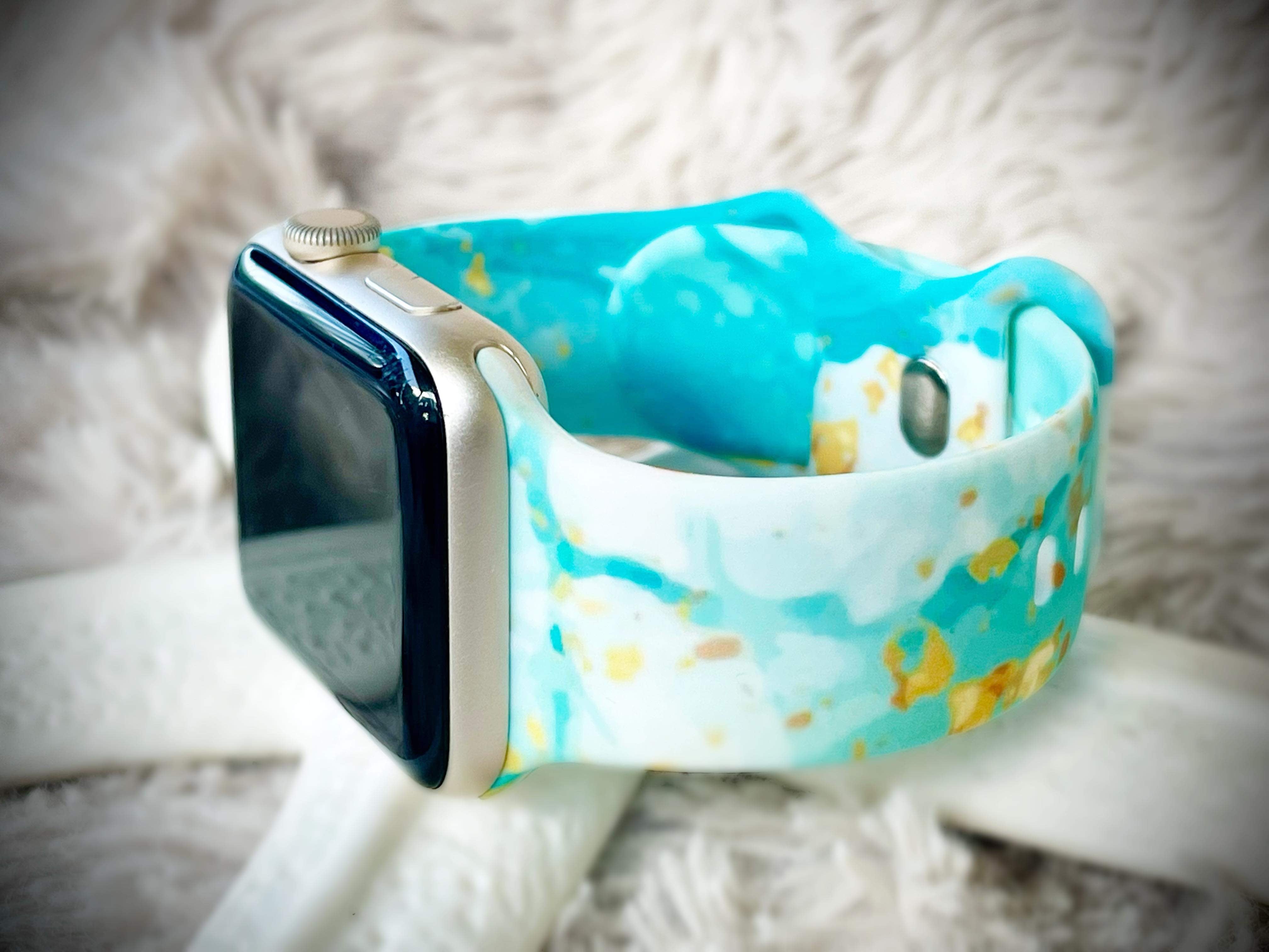 Cacha Silicone Design Band - Blue Marble – Cacha & Co